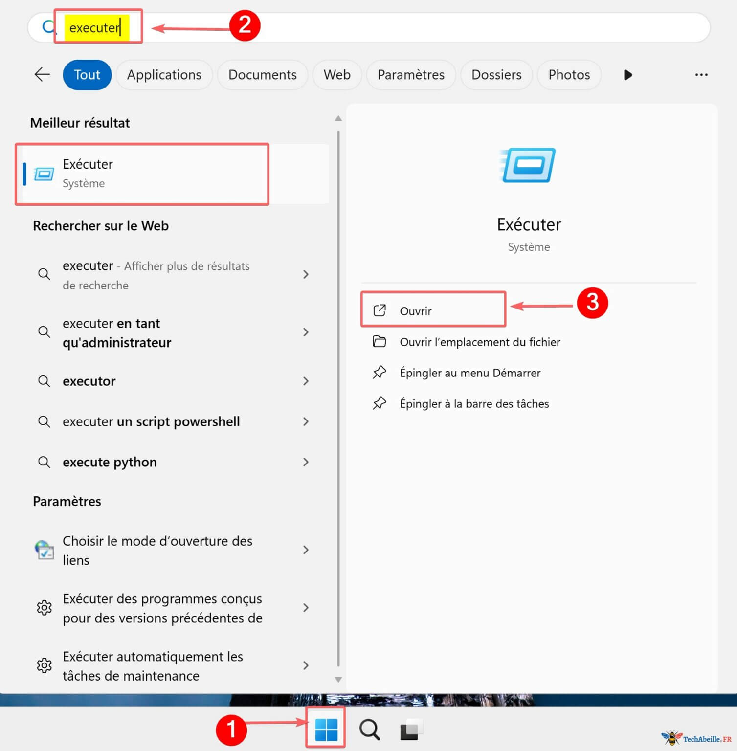 3 façons d’ouvrir Exécuter sous Windows 10 et 11 - Tech Abeille